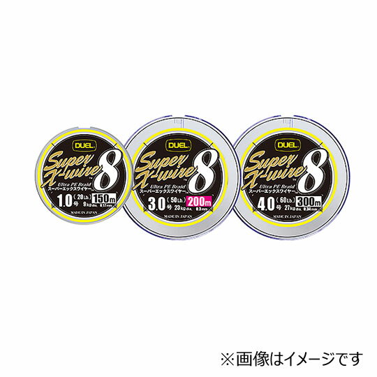 デュエルSUPER X-WIRE 8 150m◆カラー：シルバー◆長さ：150m◆ライン比重：0.97★新マーキングカラー登場!! PEラインの常識が変わる！ キャスティングからジギングまで操作性を追求！ 新技術「H.I.P.製法（ヒートイ...