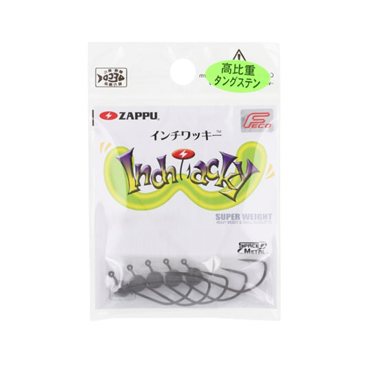 ZAPPU/ザップInchi Wacky/インチワッキー■サイズ：1/13oz（2.2g）■入数：5本★ZAPPU「インチワッキー」は、秦拓馬がプロデュースするインチワッキーリグ専用のジグヘッド。ワームのアクションを左右するヘッドの重心配分...