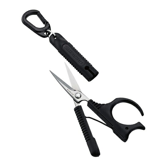 シマノ携帯ミニハサミ　CT-523N■カラー：ブラック ■収納サイズ：130mm&times;37mm&times;9mm ■全長：130mm ■素材：ブレード：ステンレス錆びに強いステンレス製ブレード。