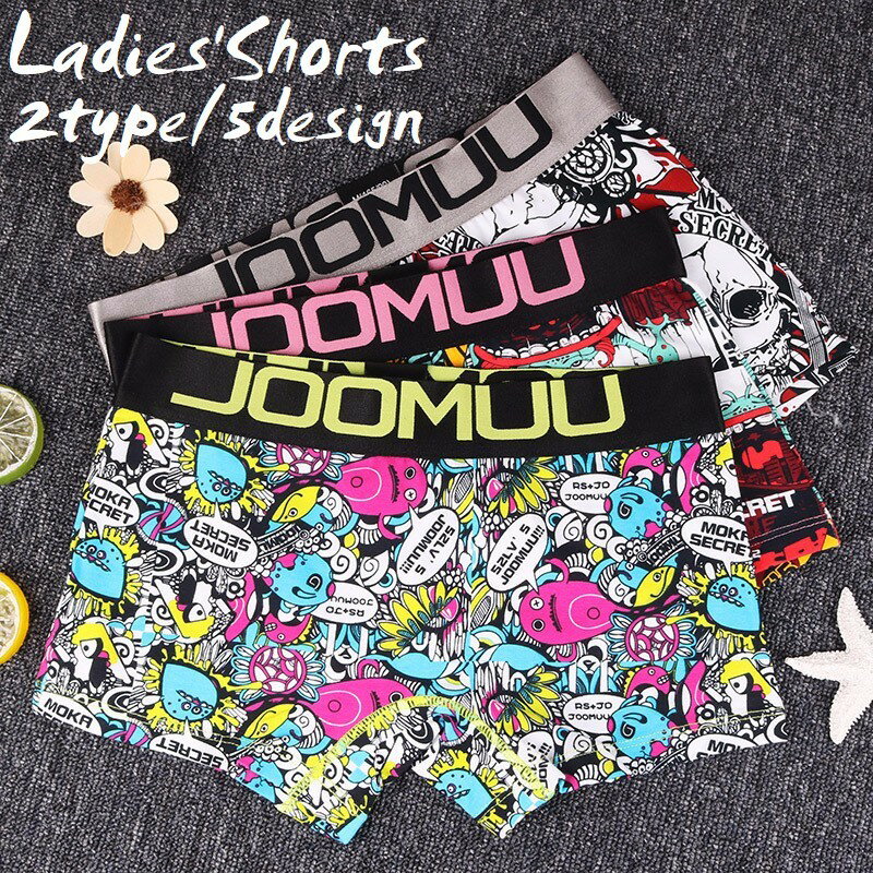 賑やかな柄のプリントのレディース用ショーツです。ボックスタイプ＆スタンダードタイプの2種類から選べます。 【サイズについて】画像をご参照ください。 【カラーについて】生産ロットにより柄の出方や色の濃淡が異なる場合がございます。お使いのモニタ...