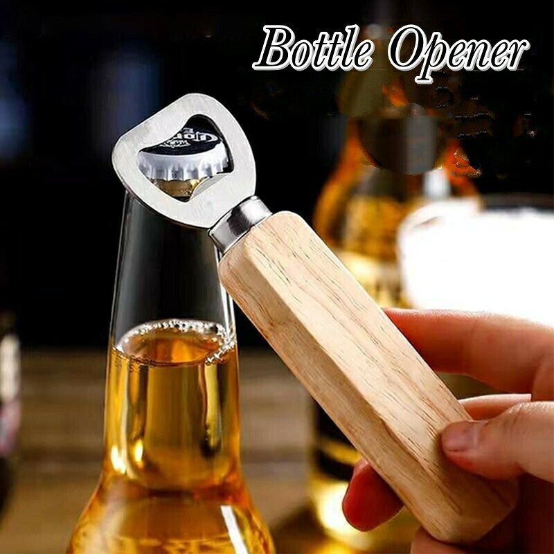 木製ハンドルがおしゃれな栓抜きです。ビールの開栓などに便利！ 【サイズについて】画像をご参照下さい。 【カラーについて】生産ロットにより柄の出方や色の濃淡が異なる場合がございます。お使いのモニターや撮影時の光の加減などにより画像と実際の商品...