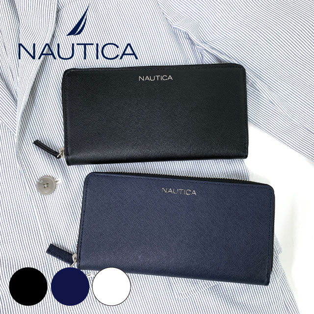 ▼楽天キャンペーン▼ NAUTICA ノーティカ サフィアノ 革の表面をサフィアノ調の角シボ加工を施したウォレットです。 フロントには立体感のあるNAUTICAのメタルロゴ、内側にはシルバーのエンボスロゴを配し、高級感のある印象に。 内側は...