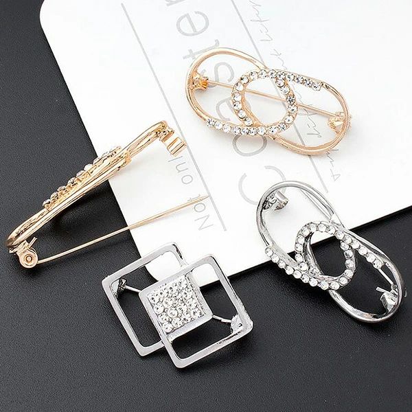 ■商品名：ピンブローチ ■商品内容：ピンブローチ 6個入り ■素材：ポリエステル ■サイズ(cm)： #A、#B：約3.4*2.5cm #C、#D：約3.8*1.8cm #E、#F：約4.5*1.6cm (平置き採寸となりますので、1-2c...