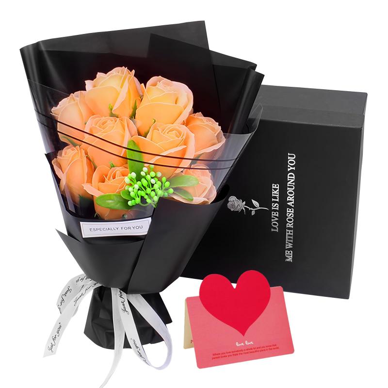 BlissPost ソープフラワー 花束 薔薇 ブーケ そのまま飾れる 誕生日 ギフト シャボンフラワー 花 退職 プレゼント 女性 人気 卒業式 送別品 送別会 記念品 母の日 父の日 結婚 還暦 プロポーズ