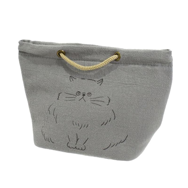 Sabu にゃお 保冷手さげおにぎりポーチカラー：グレー