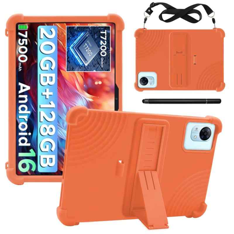 【BESTJP】For PHILIPS T7315/DOOGEE Tab G5 / FPD CP10-J1 10.1インチ タブレット用シリコン保護ケース スタンド機能、多角度調整機能、耐衝撃、耐傷性、耐落下性を備えています スタイラスペン...