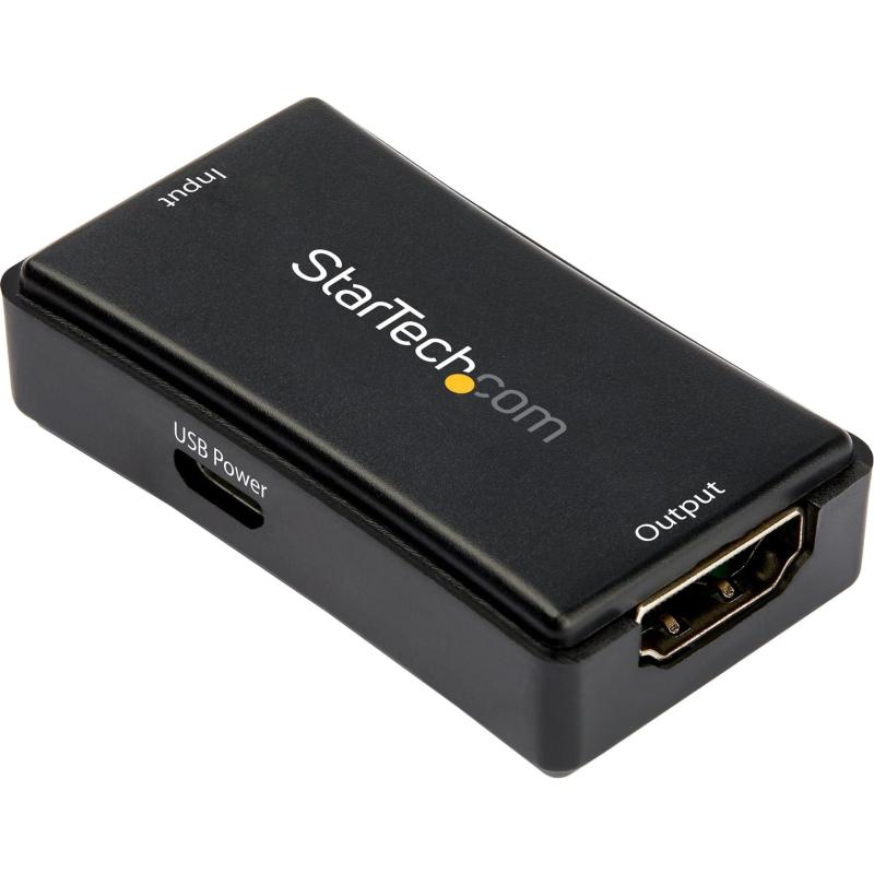 StarTech.com 4K60Hz対応 HDMIリピーター/最大14mまで伝送 HDBOOST4K2信号増幅:認証対応のHDMIケーブルを使用し、4KのHDMI信号を15mまで延長するリピーター。OS依存性がなく、ドライバやソフトウエア...
