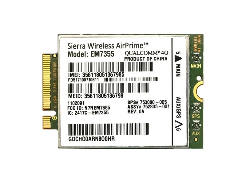 HP lt4111 LTE/EV-DO/HSPA+ Mobile Broadband Module EM7355 Gobi 5000 4G WWANカード 753080-005 704030-001HP lt4111 LTE/EV-DO/H...