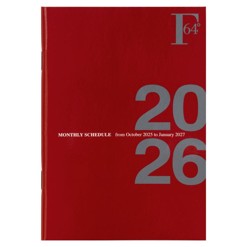 キョクトウ 手帳 2026年 2025年10月始まり FOBCOOP A6ミニ マンスリー 濃赤 PBF55DR26【本文サイズ】A6(W105×H148mm)表紙素材：紙（マットPP加工）【期間】2025年10月～2027年1月/六曜表記...