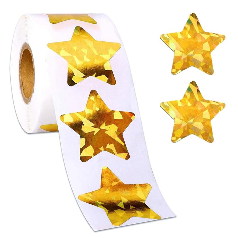 シール 星 ごほうびシール できたね 星 大量 手帳 飾り 可愛い 学生 学校 教室 教師用品【500枚 1ロール】【商品内容と数量】本品は1ロール500枚のシールセットで、星（星シール）、ご褒美シール、キラキラシールなど、さまざまな可愛い...