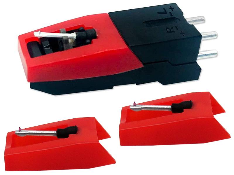 CKANDAY ビニールLPレコードプレーヤー ターンテーブルカートリッジ 2個パック ユニバーサル交換用スタイラスペン針 Crosley Ion Jensen Phonograph Power Play LP Quick Play Fla...