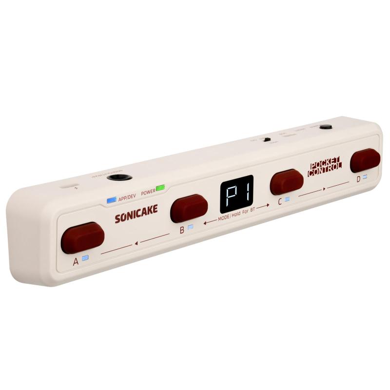Sonicake Pocket Control ポケットコントロール MIDIコントローラー ホワイトカスタマイズ性抜群のフットスイッチ（4基搭載）有線＆ワイヤレスのデュアルMIDI伝送USBホスト機能＆単体動作対応長時間駆動のモバイル電源...