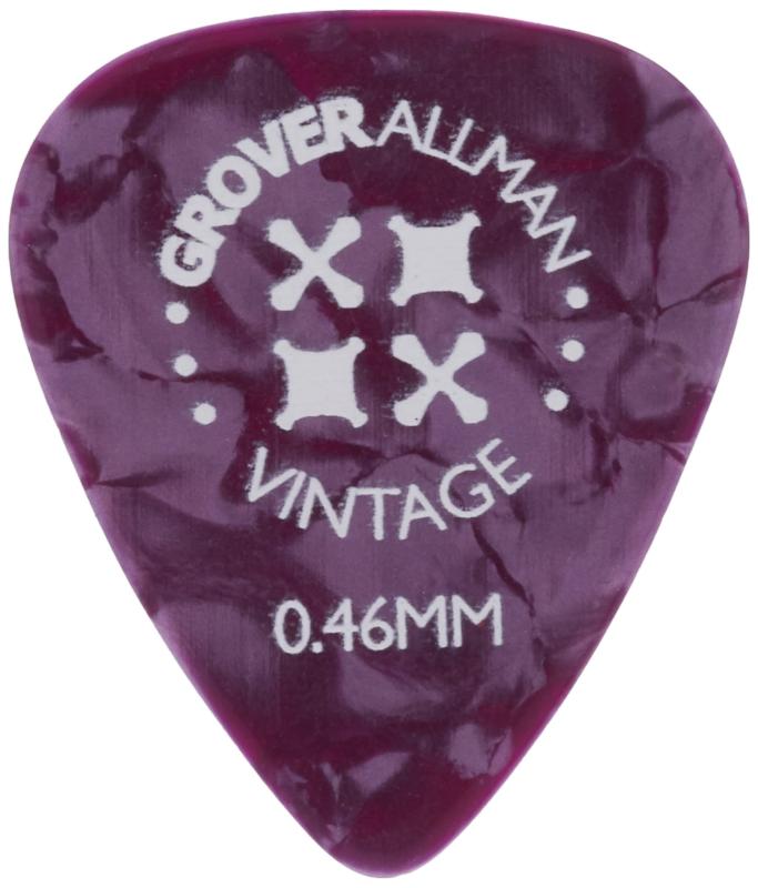 Grover Allman 【グローバーオールマン】 Vintage Celluloid, Purple, 0.46mm 10枚世界で3,500万枚以上の販売実績を誇るGROVER ALLMANのピックです(10枚セット)ビンテージ・セルロ...