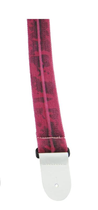 Perri's (ペリーズ) CWS20-6534 HotPink 厚手コットン素材 ギターストラップ 2" Deluxe Hot Pink Cotton Strap With Ribbed Design長さ：Max1380mm ...