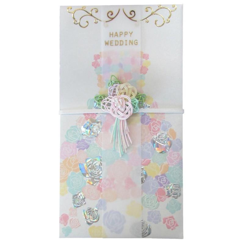 今村紙工 ドレス金封 プリンセス 結婚御祝用 パステル DRPS-PA中袋1枚短冊Happy Wedding2枚・無地1枚パッケージ重量: 0.01 kg素材: 紙