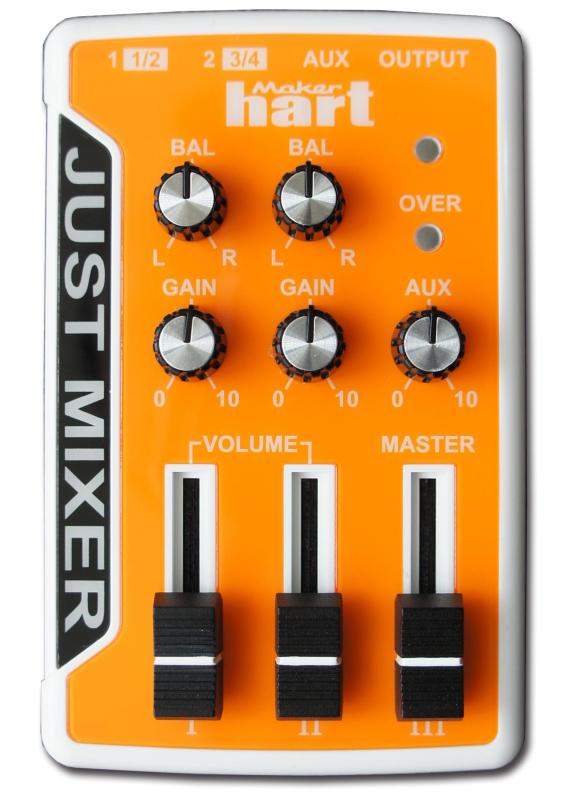 Maker hart Just Mixer ステレオ3入力音声ミキサー/電池とUSB電源可能 (オレンジ)3 IN/1 OUT STEREO DEVICE - JUST MIXER three stereo channels can con...
