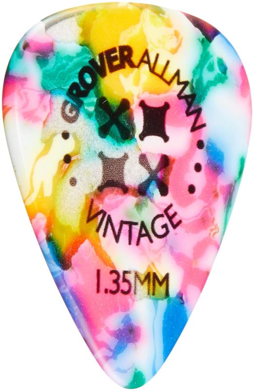 Grover Allman 【グローバーオールマン】 Vintage Celluloid, Rainbow, 1.35mm 10枚世界で3,500万枚以上の販売実績を誇るGROVER ALLMANのピックです(10枚セット)ビンテージ・セル...
