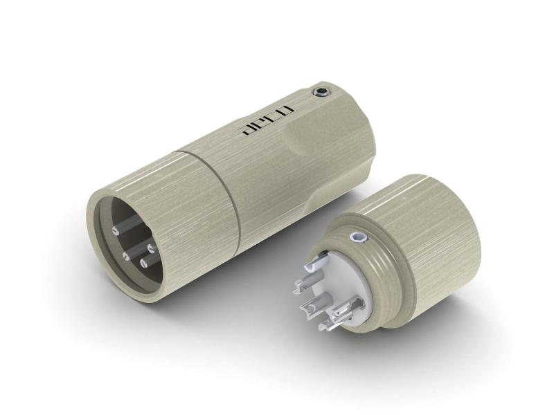aeco XLR 4Pole Male AX4-1611S, 1pcs/1set, Silver Plating, Vacuum bagConductor with the grooving design in order to add t...