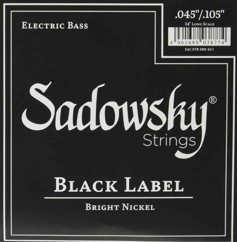 ブラックラベルベース弦 ニッケル弦 4弦 045-105 SBN45 Blackブラックラベルベース弦4弦用045"、065" 、 085 "、105"ニッケル弦