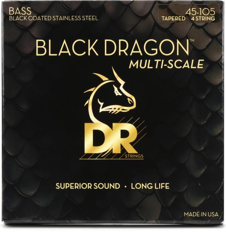 DR Strings (デーアール) 4弦 ベース弦 BLACK DRAGON Multi-Scale DBSMB-45Multi-Scale 4弦 Stainless Bass Strings45-65-85-105高出力でフルボディなサ...