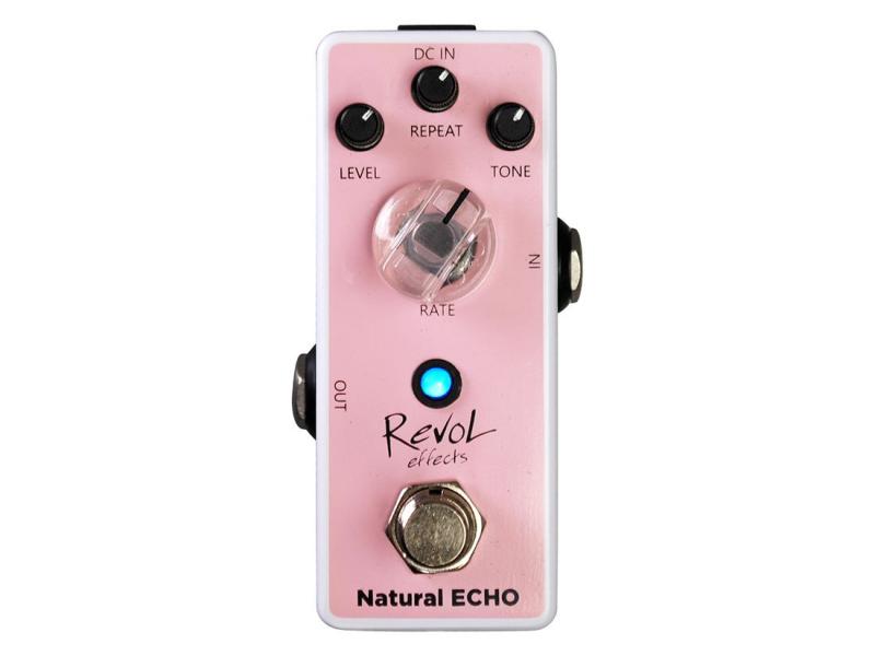Revol effects レヴォルエフェクツ エフェクター エコー Natural ECHO EEC-01カラオケ機器などでよく用いられるエコーエフェクトをギターで簡単に再現RATEノブでエフェクトタイムを調整し、REPEAT及びTONE...