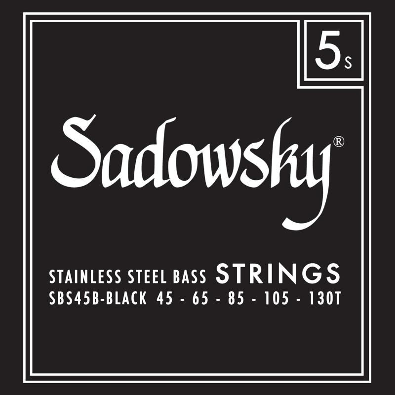 Sadowsky ブラックラベルベース弦 ステンレス弦 5弦 045-130 SBS45B Blackブラックラベルベース弦5弦用045"、065" 、 085 "、105"、130"ステンレス弦