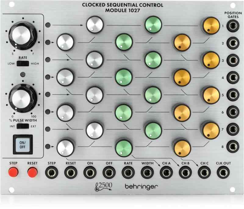 Behringer モジュラーシンセサイザー ユーロラックモジュール ユーロラック対応 シーケンスモジュール 2500シリーズ CLOCKED SEQUENTIAL CONTROL 1027 シルバー70年代の伝説的な2500シリーズのシー...