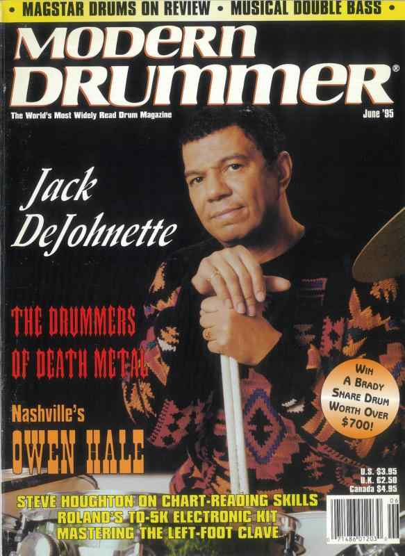 MODERN DRUMMER モダンドラマー 「表紙：Jack Dejohnette (ジャック・ディジョネット)」 1995年6月号モダンドラマー 1995年6月号表紙：Jack Dejohnette (ジャック・ディジョネット) 本誌は...