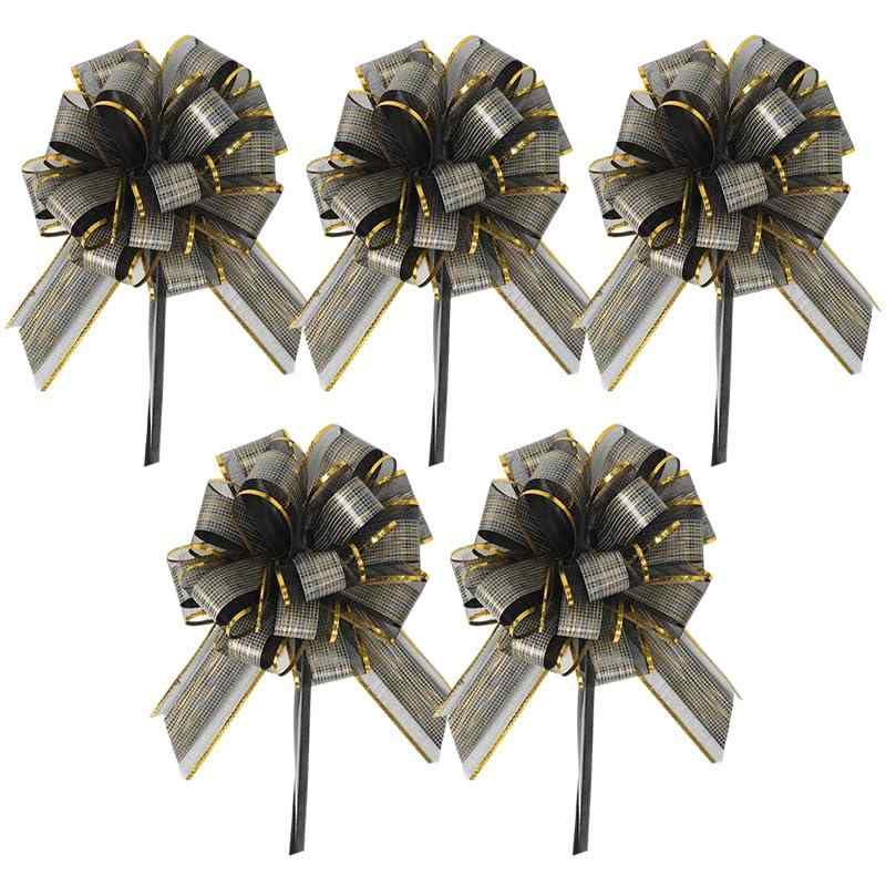 5pcs 7 Inch Large Pull Bow, Gift Wrapping Bows Ribbon Organza Bows5pcs 7 Inch Large Pull Bow, Gift Wrapping Bows Ribbon ...