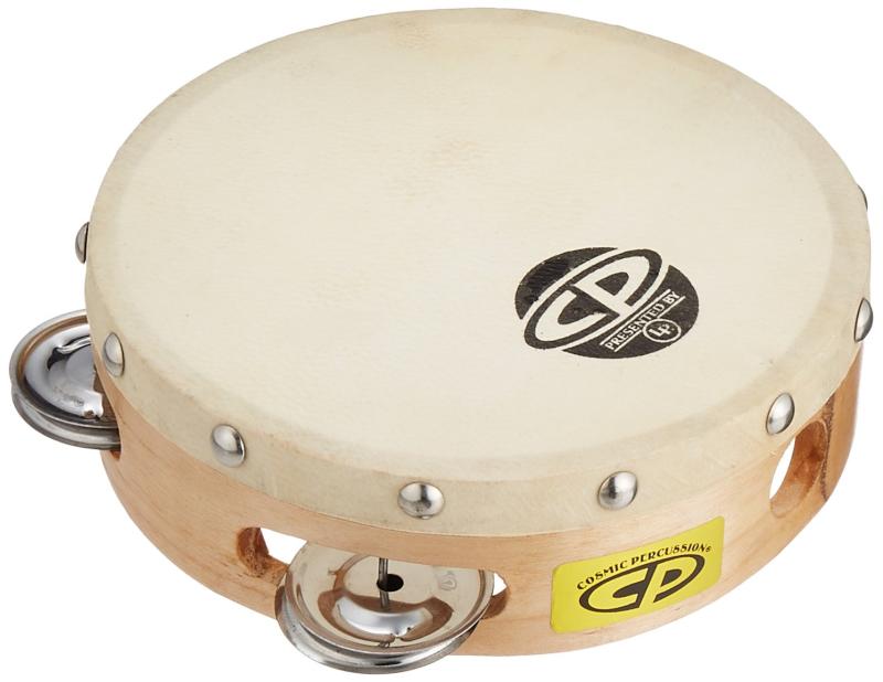 LP エルピー タンバリン Tambourine with Head, 6″Single Row Jingles CP376ヘッド付モデルとハンドモデルを用意ヘッド付モデルはカーフスキンヘッドを伝統的スタイルで装着ハンドモデルはカーブを付け...