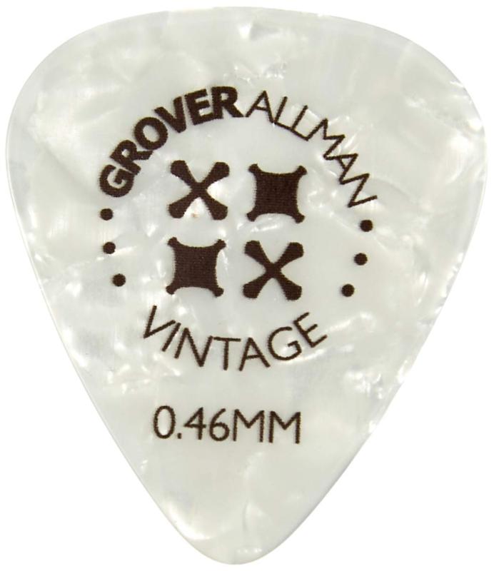 Grover Allman 【グローバーオールマン】 Vintage Celluloid, White, 0.71mm 10枚