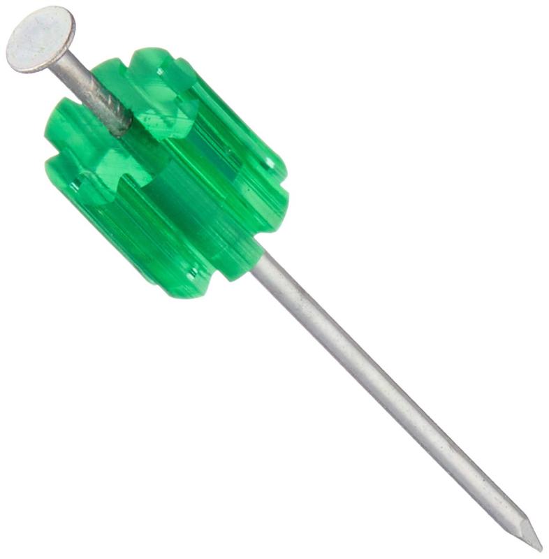 ダイチク カリ釘 4110サイズ:釘径0.88mm 全長:30mm箱入数:1150本用途:プラスターボード等、厚板の接着施工