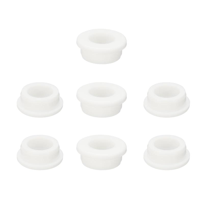 PATIKIL シリコーンラバーグロメット、7個1-3/16インチ（30mm）ドリル穴、1/2インチ（21mm）内径。配線灌漑システムファイアウォール用のトップハットワイヤーガスケットラバーホールプラグ、仕様：カラー：ホワイト；素材：シリコ...