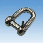 水本 ステンレス ピン止め沈みシャックル 呼び8mm B-2711●ねじ径：W5/16●使用荷重(kN)：2.45●B(mm)：16●D(mm)：8●L(mm)：32●d(mm)：17