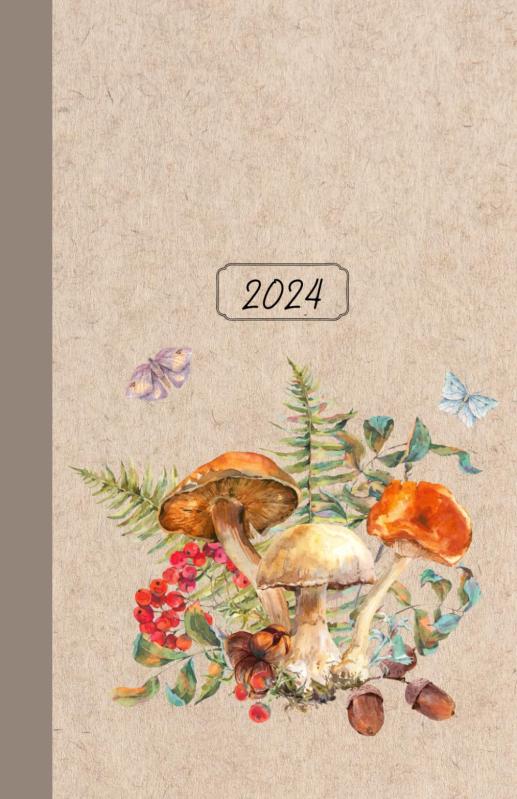 2024 Botanical Personal Calendar, Weekly layout, Water &amp; Habit tracker, 8.5 x 5.5, Faith-based