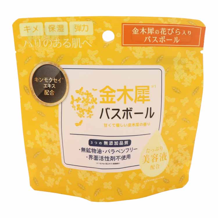 金木犀の香りに包まれたい。甘くて優しい金木犀の香りでリラックス●商品サイズ（cm）幅約13×奥行約5×高さ約12●商品重量約60g●素材・成分炭酸水素Na、クエン酸、PEG-B、ラウリル硫酸Na、モクセイ花エキス、モクセイ花、黄5，香料○広...
