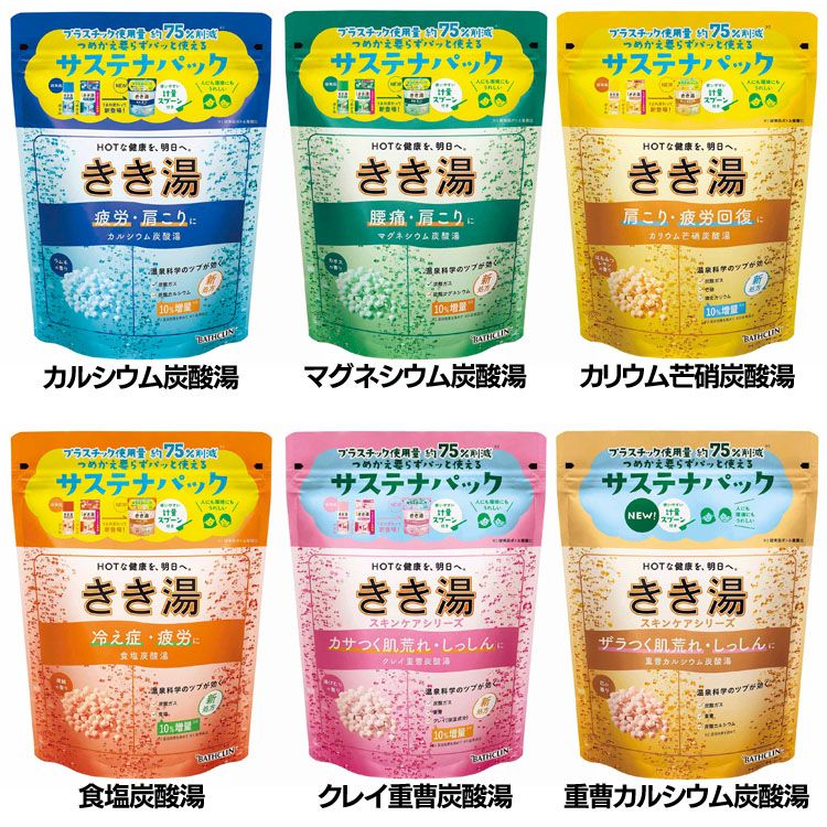 1日の終わりにからだケア。 ボトル・つめかえ用から、環境配慮型の「サステナパック」へ変更になりました。 プラスチック使用量約75%削減。※1 つめかえ要らずでパッと使えて、小さく丸めて捨てられます。 安心して保存できるチャックと、計量スプー...