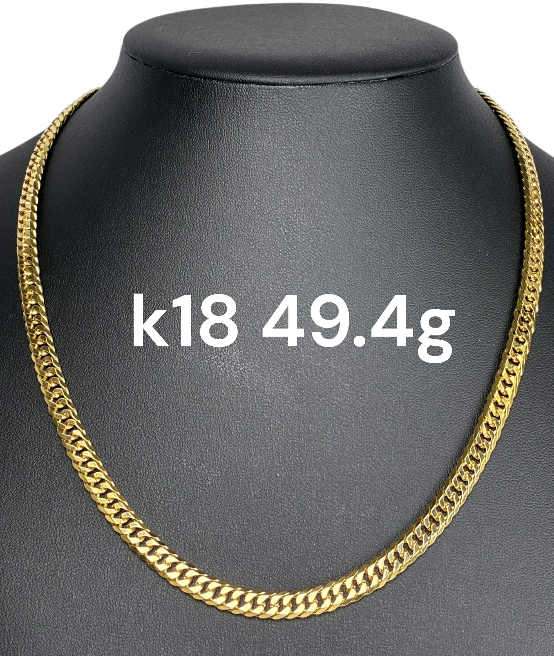 K18 喜平 ネックレス 49.4g 造幣局検定刻印 約50cm 幅 約6.2mm イエローゴールド K18YG 6面ダブル 喜平ネックレス 18k ゴールドネックレスメンズ 喜平チェーン 喜平金ネックレス 18Kネックレスチェーン メンズ...