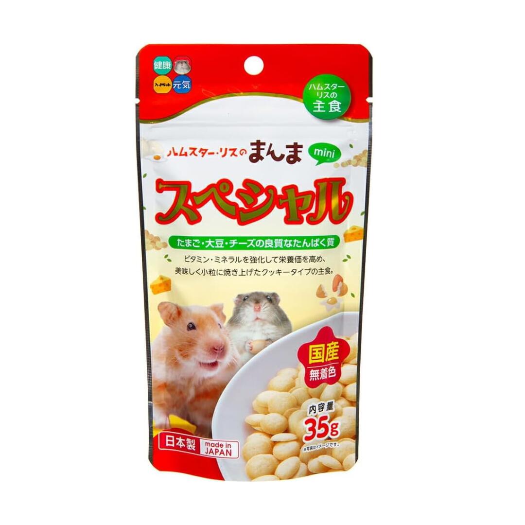 手に持って食べやすい小粒クッキータイプの主食 ・美味しさと栄養価を高め、小粒に焼き上げたクッキータイプのハムスターリスの主食です。 ・毎日の元気と丈夫な骨格作りのために、ビタミン類、カルシウムなどのミネラル類を強化。 ・良質なたんぱく質を豊...