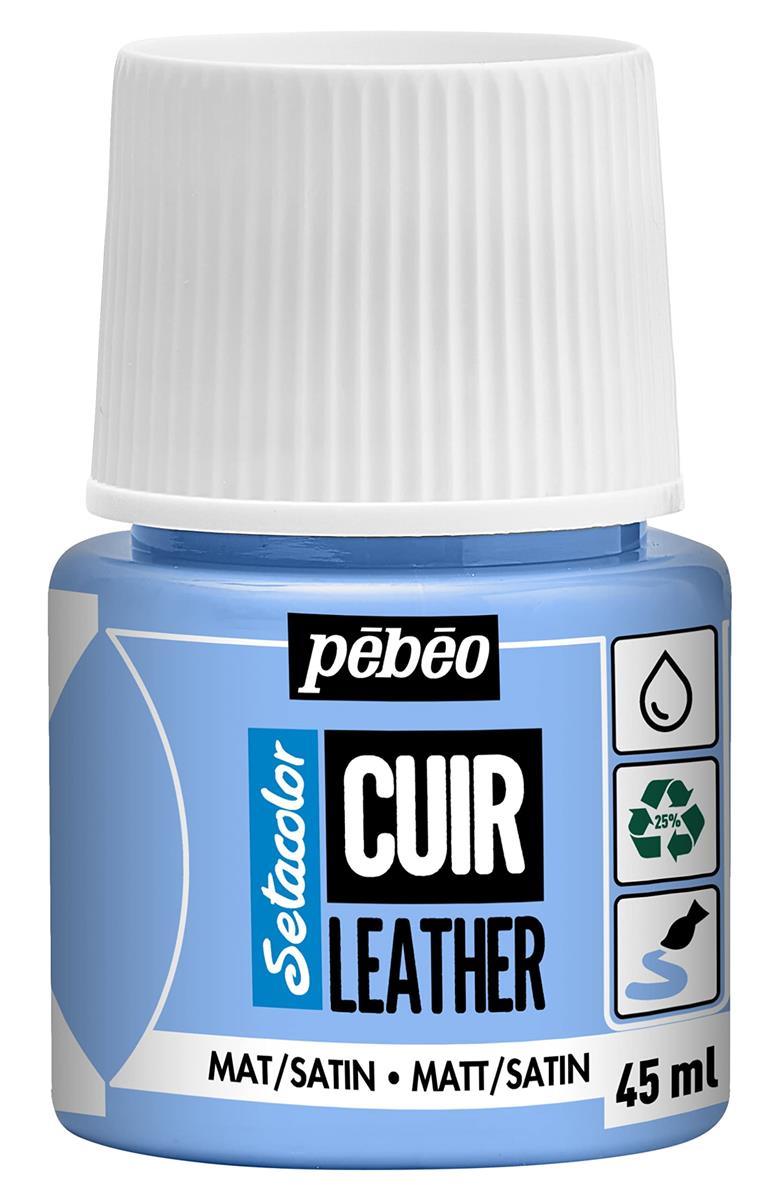 スタイル：マット色 45ml◆商品名：ペベオ(Pebeo) レザーペイント 革・合皮製品のカスタマイズ・補修用 水性アクリル絵具 セタカラーレザー(革用)マット色 45mlNO.10 アイスブルーレザー（革）・合皮製品のカスタマイズ・補修用...