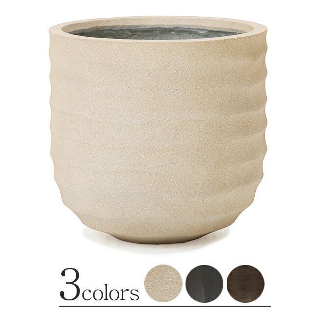 ◆規格 40 / 外寸 φ40cm / 高さ 44cm / 口内寸 34.5cm / 重量 10.5kg / 容量 41L / 材質 ファイバーセメント →　底穴あけ加工承ります（有償） 【ご注意】 底穴あけ加工をする場合、室内用鉢カバーと...