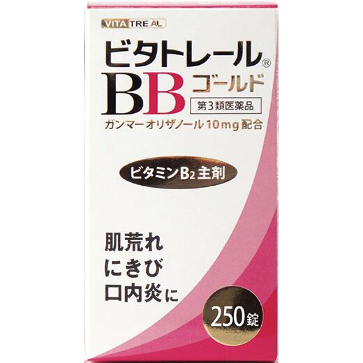 製品特徴 ●本品は、肌あれ・にきび・口内炎の緩和と疲れた時に効果的です。ビタミンB2が細胞の新陳代謝を助け、皮膚、粘膜の症状を改善します。 ●本品にはビタミンB2の他、皮膚のビタミンと呼ばれるビタミンB6、疲れによいビタミンB1やパントテン...