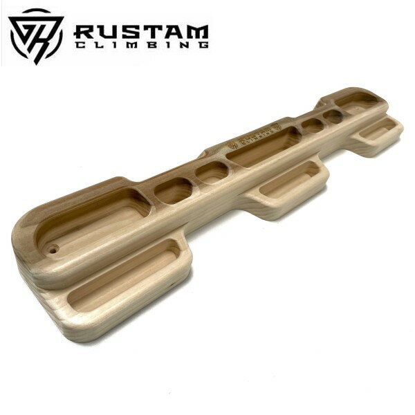 【RUSTAM CLIMBING Moro】 モロはコスパが良く、自宅でのウォーミングアップやトレーニングに最適なハングボードです。 さまざまなエッジと、上部に3種類のスローパーがあります。 ・90度の大きなラウンドスロープ×2 ・30度の...