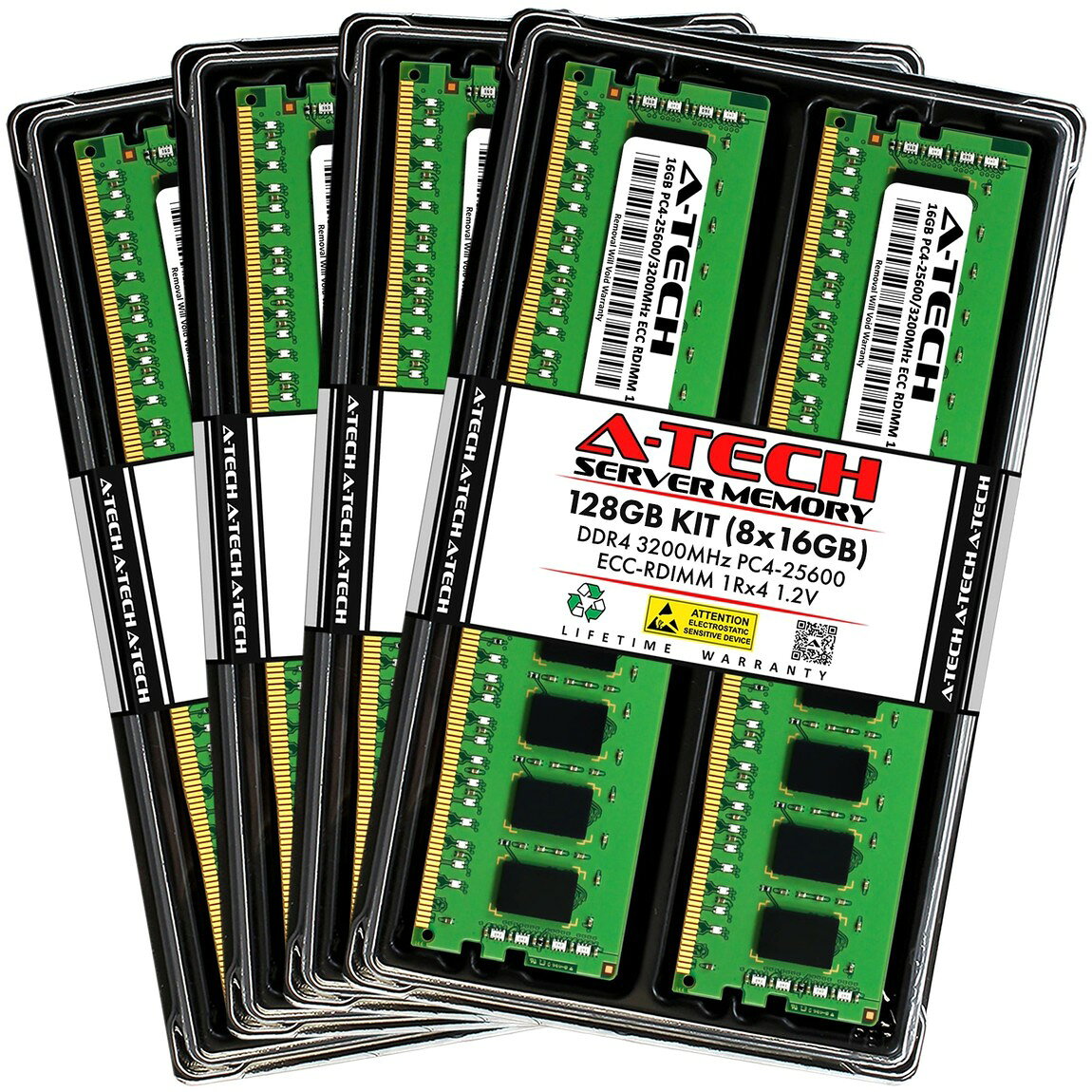 PRODUCT DETAILS A-Tech 128GB(8x16GB) DDR4-3200 PC4-25600 ECC Registered RDIMM 1Rx4 サーバー用 メモリ 対応機種: ASUS Rack Server RS70...