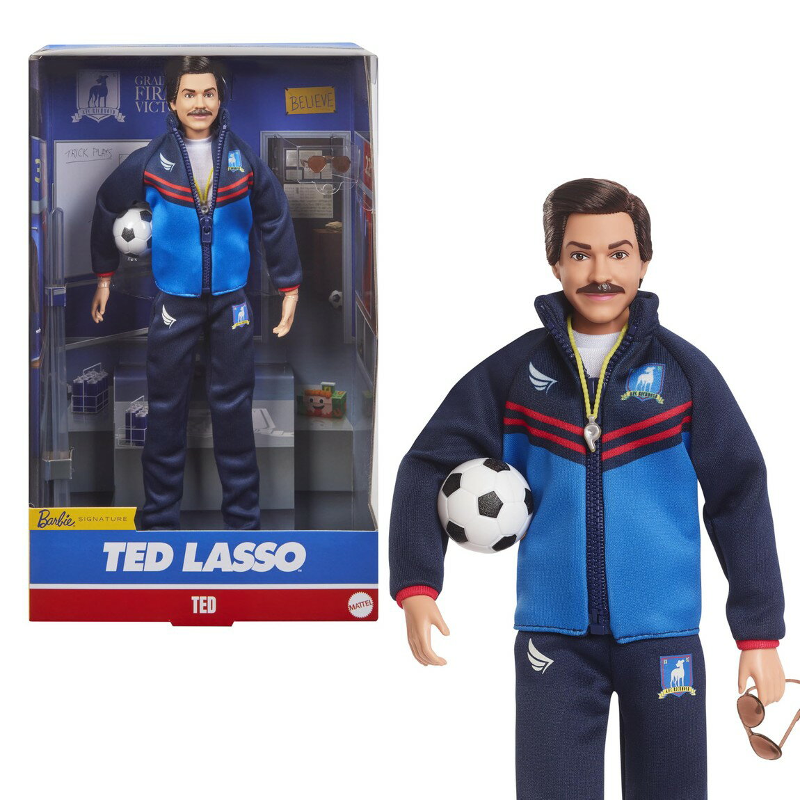 PRODUCT DETAILS バービー シグネチャー テッド・ラッソ フィギュア 人形 ドール AFCリッチモンド トラックスーツ着用 サッカーボール 付属品付き【商品仕様】・ 商品種別：フィギュア/ドール・ シリーズ：バービー シグネチ...
