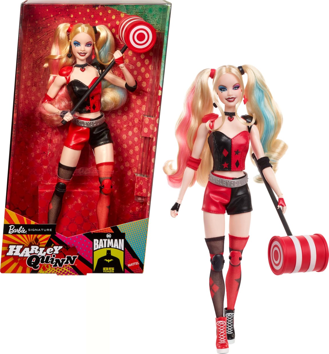 PRODUCT DETAILS バービー シグネチャー ハーレイ・クイン 着せ替え人形 ドール フィギュア DC バットマン 85周年記念 コレクタードール アクセサリー付き【商品仕様】・ ブランド：バービー・ キャラクター：ハーレイ・クイ...