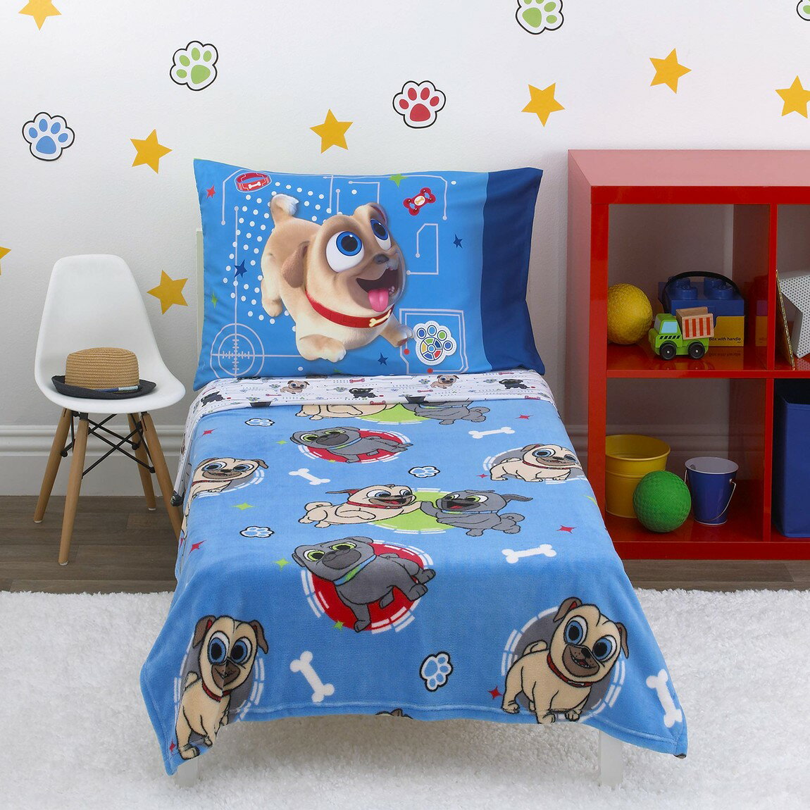 PRODUCT DETAILS Disney パグ・パグ・アドベンチャー 幼児用ベッドセット 4点セット【商品仕様】・ アイテム種別：幼児用ベッド寝具セット・ キャラクター：パグ・パグ・アドベンチャー（ビンゴ、ロリー）・ セット内容：ブラン...