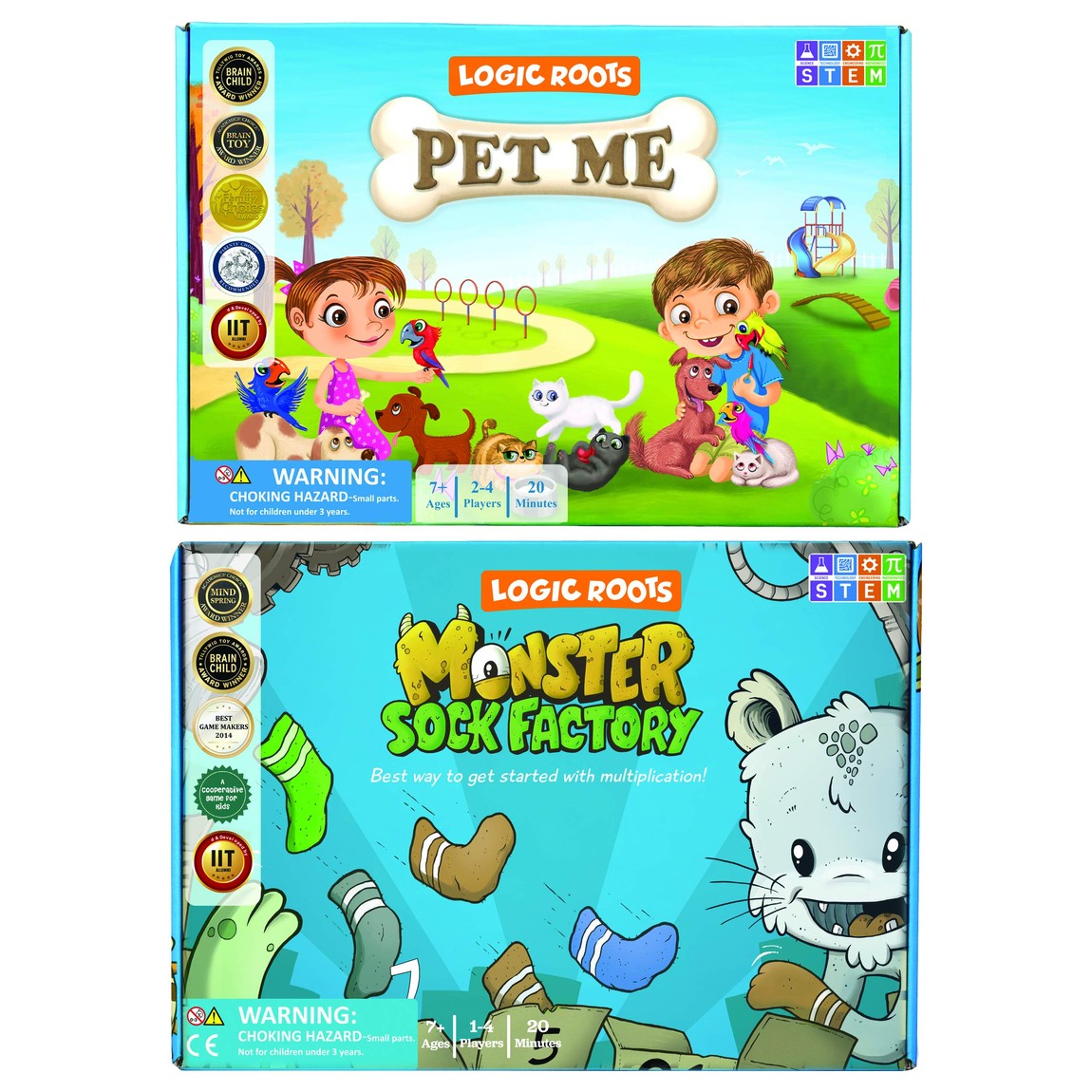 PRODUCT DETAILS Logic Roots Pet Me + Monster Sock Factory 英語版 ボードゲーム 算数 学習 5歳以上【商品仕様】・ アイテム種別：算数ボードゲームセット・ 対象年齢：5歳以上・ 学習...