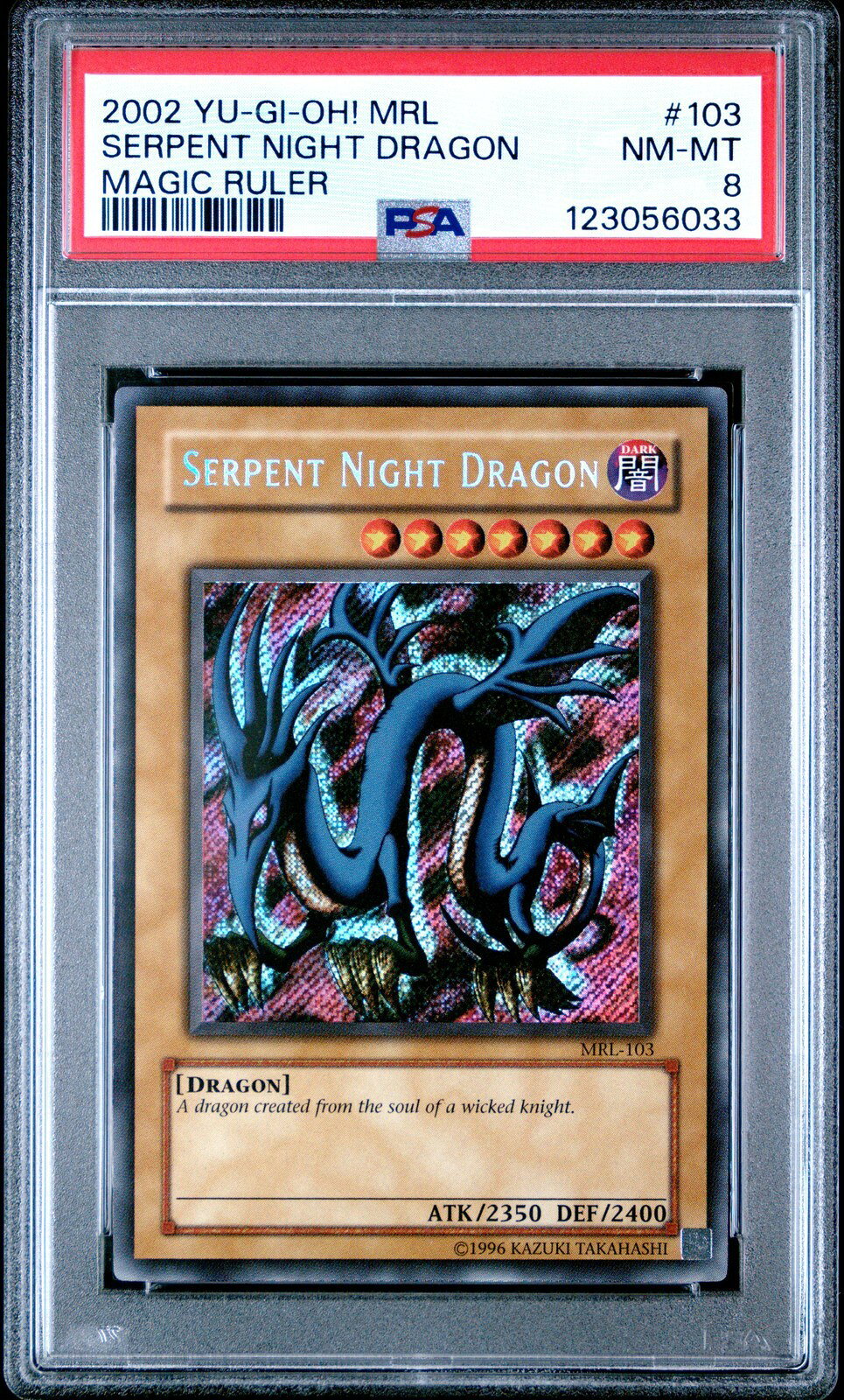 PRODUCT DETAILS 【商品情報】・鑑定機関：PSA・グレード：8・カード名（キャラクター）：Serpent Night Dragon (サーペント・ナイト・ドラゴン)・年式・シリーズ（セット名）：2002年 MRL-Magic ...