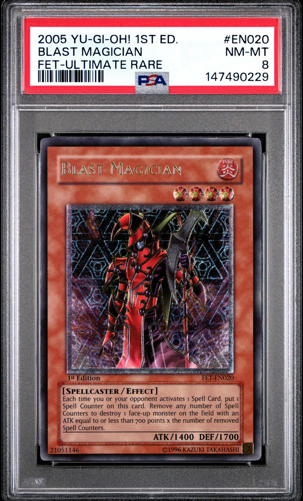 PRODUCT DETAILS 【商品情報】・鑑定機関: PSA・グレード: 8・カード名（キャラクター）: ブラスト・マジシャン BLAST MAGICIAN・年式・シリーズ（セット名）: 2005 FET-FLAMING ETERNIT...
